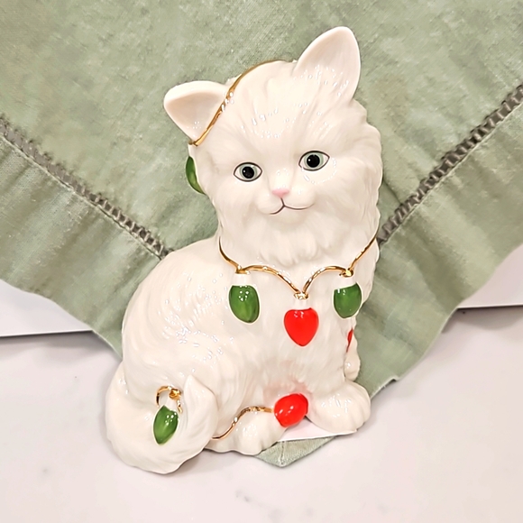 Lenox | Other | Lenox Christmas Mischief Cat Figurine | Poshmark